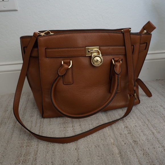 Michael Kors | Bags | Michael Kors Medium Caramel Leather Purse | Poshmark
